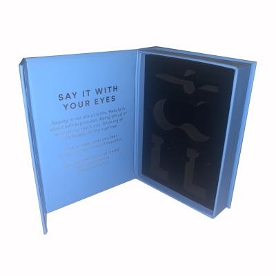 China Gold Foil Magnetic Cardboard Box With Foam Insert EVA for sale