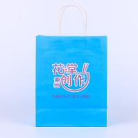 China CMYK Printing Fast Food Recycled Paper Bags With Handles for sale