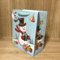 China Ivory Spot UV Christmas Paper Bags With Handles Pantone Colors Printing for sale