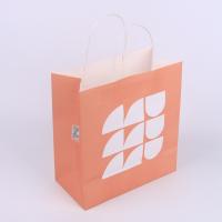 China Recyclable ROHS Kraft Paper Shopping Bags With Handle 4C Offset Printing for sale