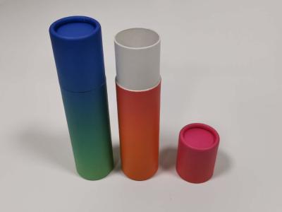 China Pantone Cylinder Cardboard Packaging Cosmetics Kraft Paperboard Tubes 150*35mm for sale