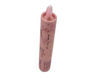China Handcrafted Kraft Paper Tube For Lip Balm With Ribbon Lid for sale