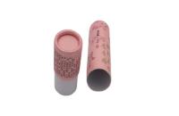 China Handcrafted Kraft Paper Tube For Lip Balm With Ribbon Lid for sale