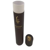 China 157gsm Cylindrical Cardboard Containers Gold Foil Paper Wine Tubes for sale