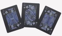 China CMYK Printing Blue And Black Plastic Poker Cards Waterproof for sale