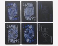 China CMYK Printing Blue And Black Plastic Poker Cards Waterproof for sale
