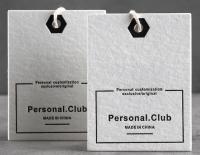 China Embossed Cotton Printed Hang Tags for garments white Debossing for sale