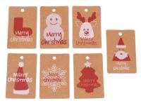 China Recyclable PDF Kraft Paper Hang Tags Swing For Christmas Gifts for sale