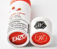 China Round Rolling Edge 70mm Height Cardboard Lip Balm Container for sale