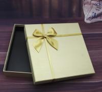 China Matt Lamination Butterfly Ribbon Closure Rigid Cardboard Gift Boxes for sale