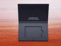 China Custom Logo Hot Stamping UV Black Paper Free Gift Card Box VIP Credit Card Packaging for sale