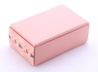 China Lovely Pink Color Printed Ivory Board Box Foldable 350gsm For Christmas Gifts for sale