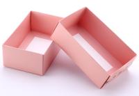 China Lovely Pink Color Printed Ivory Board Box Foldable 350gsm For Christmas Gifts for sale