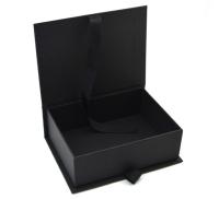 China Decorative Book Shape Rigid Cardboard Magnetic Closure Box With Ribbons for sale