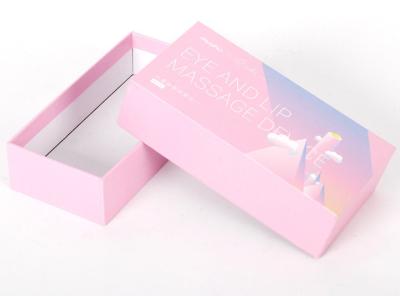 China 2mm Rigid Cardboard Gift Boxes Pink Printed Recyclable For Cosmetics for sale
