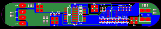 野外水质监测仪设计方案PCB顶层图