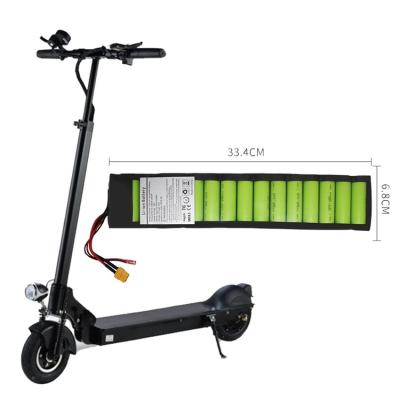 China 36V 6Ah Removable Electric Scooter Lithium Battery - 1.8kg Lightweight with 334×68×45mm Dimensions for sale
