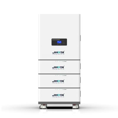 China 5000W 48V 300Ah LiFePO4 Lithium Battery Stacked Home Energy Storage System with MPPT Controller for sale