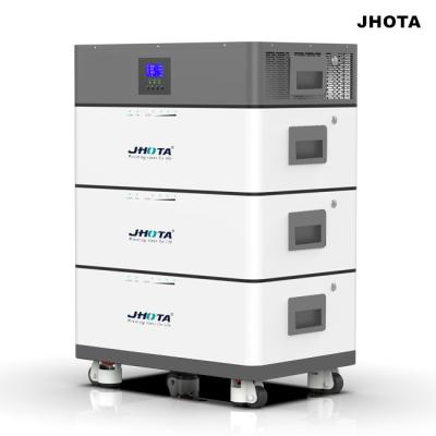 China 15kWh 5000W Stacked Energy Storage System with 300Ah LiFePO4 Battery and Pure Sine Wave Inverter for sale