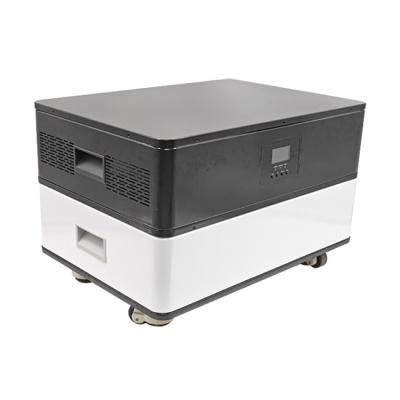 China 5KW 51.2V 100Ah Stacked Home Lithium Storage Battery with 5120Wh Capacity and 5000W Inverter for sale