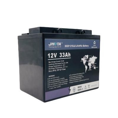 China 12V 33Ah Solar LiFePO4 Battery Pack - 422.4Wh, 2500 Cycles, IP55 Rated for Renewable Energy Systems for sale