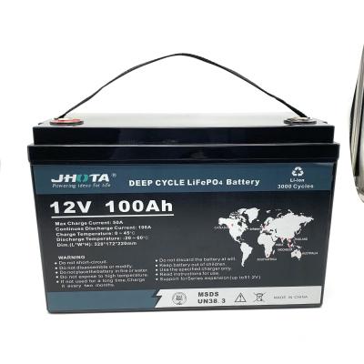 China 12.8V 100Ah Lithium Deep Cycle Battery with 3000+ Cycles and IP55 Rating for Outdoor Power Applications for sale