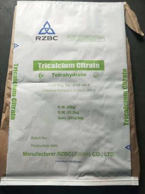 China CAS 6100-05-6 Calcium Citrate Food Additive , Colorless Calcium Citrate Powder for sale