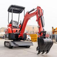 China TUV certified Red Mini Crawler Excavator 2000Kg Small Digging Equipment for sale