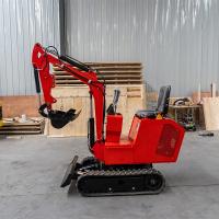 China Red Micro 1 Ton Mini Excavator 13.5hp For Farm Hydraulic Transmission for sale