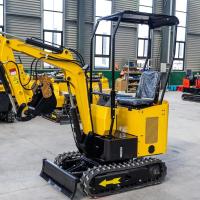 China OEM  ODM  1.2 ton mini digger Yellow Mini Excavator With Rubber Track for sale