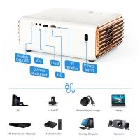 China T3 HD Mini Projector 1080P with Android 9.0 System, 200 ANSI Lumens Brightness and 30-150 Inch Projection Size for sale