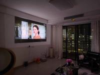 China ALR Metal Portable Foldable Projector Screen 84-150 Inch with Anti-Light Magic Tape Mounting System for sale