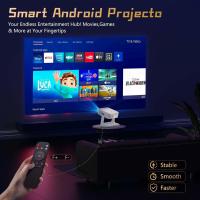 China Ehomm D1 FHD Android Smart Projector 1080P 350-400 ANSI Lumens Auto Focus Flip for sale