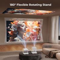 China D1 Dark Gray Full HD 1080P Android TV Smart Projector with 350-400 ANSI Lumens and 1.09 Throw Ratio for sale