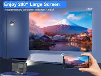 China H1 Dark Gray Full HD Smart Projector 1080P Native 600 ANSI Lumens Android 12 Auto Focus 300 Inch Screen for sale