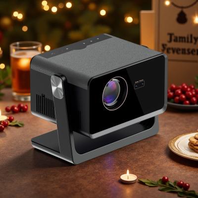 China H3 Dark Gray Android TV Mini Projector 600 ANSI Lumens 1080P Native Resolution with 50,000 Hour Lamp Life for sale