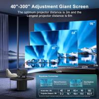 China H3 White 360° Rotating Smart Projector with 1080P Native Resolution, 600 ANSI Lumens, and Android TV Voice Control for sale