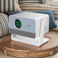 China H5 White Full HD 1080P Home Cinema Projector with Android TV and 360° Rotation - 600 ANSI Lumens, 50,000 Hour Lamp Life for sale