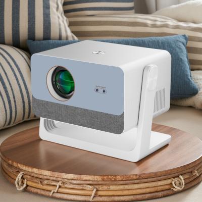 China H5 White Full HD 1080P Home Cinema Projector with Android TV and 360° Rotation - 600 ANSI Lumens, 50,000 Hour Lamp Life for sale