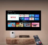 China F8 Mini Full HD Projector 250 ANSI Lumens with Official Netflix Linux System and WiFi 6 Connectivity for sale