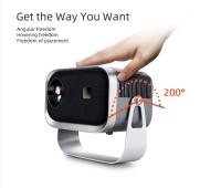 China OEM K6 Mini Portable Projector 150 ANSI Lumens 4K Support Android 11.0 360° Rotating Design for sale