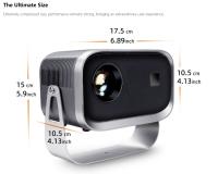 China K6 Mini HD 720P Smart Projector with 360° Rotation, Android 11, 150 ANSI Lumens, and Auto Focus for Home Entertainment for sale