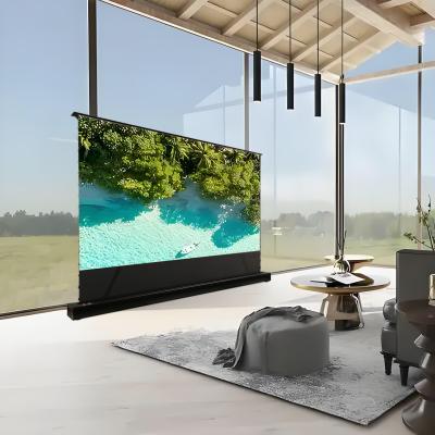 China Ultra Quiet Electric Floor Rising Projector Screen with CBSP Material - 72