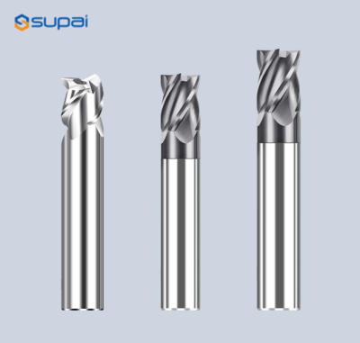China Carbide Tungsten Steel Milling Cutter 3 Flute Aluminum CNC Machining Milling Tools for sale