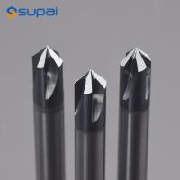 China High Hardness Chamfer End Mill 4 Flute Customized Length 60° 90° 120° for sale