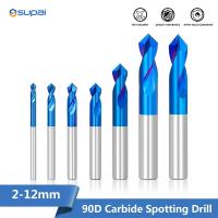 China Center Drill Bit For Metal 90 Degree CNC Machine Router Bit Nano Blue Coated for sale