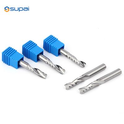 China High Precision Single Flute Spiral End Mill CNC Router Bit For Wood for sale