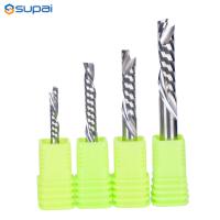 China High Precision Solid Carbide End Mill Single Flute For Steel HRC 45 / 55 / 60 / 65 for sale