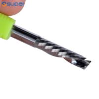 China High Precision Solid Carbide End Mill Single Flute For Steel HRC 45 / 55 / 60 / 65 for sale