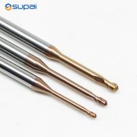 China Micro Grain Solid Carbide End Mill Long Neck 0.5mm 2 Flute 50 mm Router Bit for sale